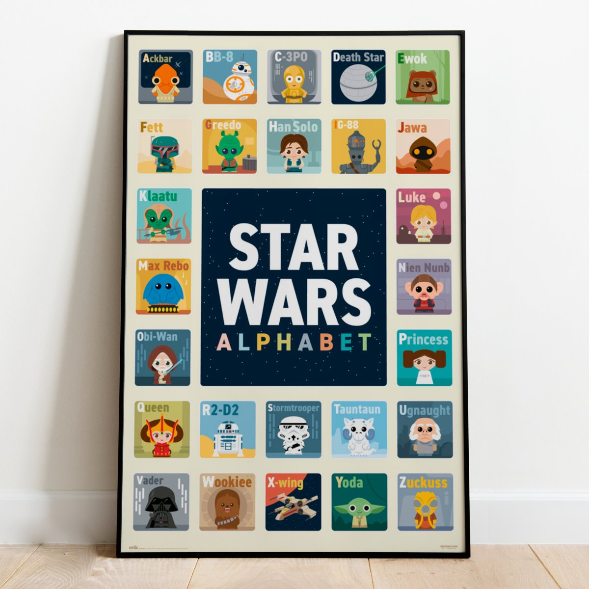 Star Wars Plakat Alphabet | Supernerds | Norsk Nettbutikk