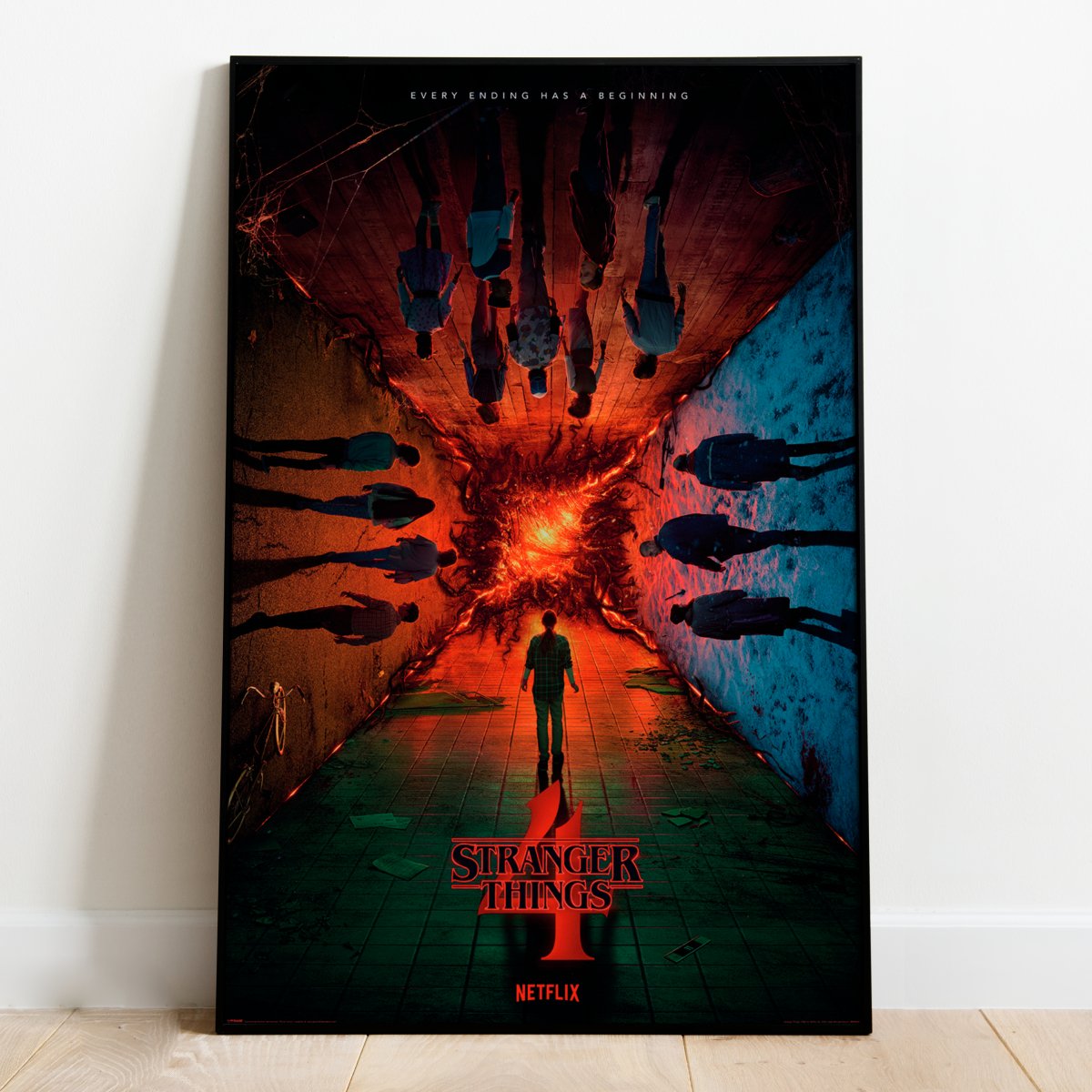 Stranger Things Plakat Quad Teaser | Supernerds | Norsk Nettbutikk