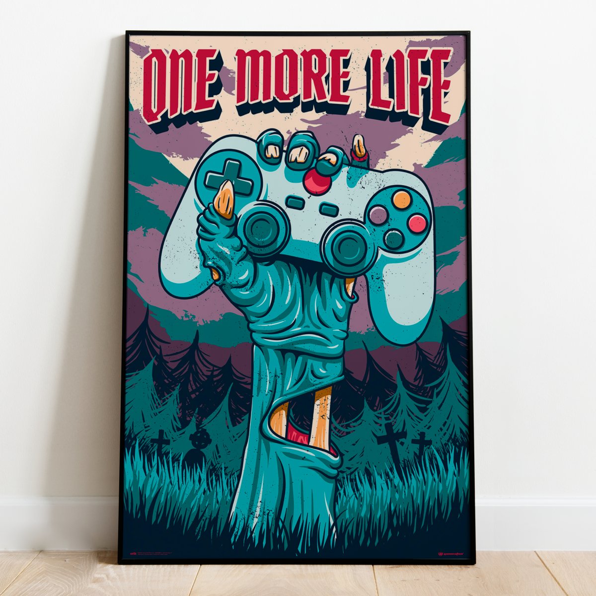 Gamer One More Life Plakat | Supernerds | Norsk Nettbutikk