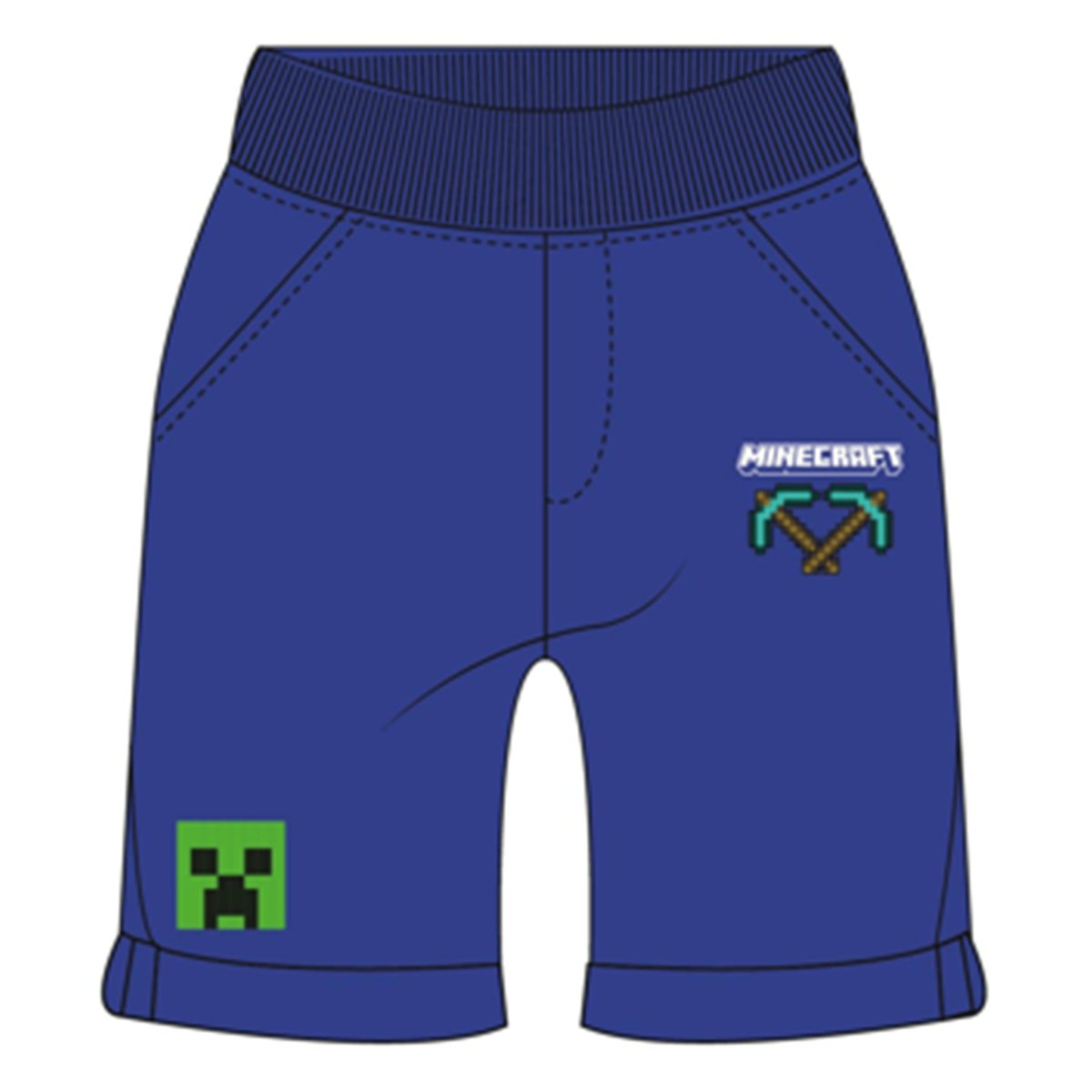 Minecraft Bermuda Shorts Diamond | Supernerds | Norsk Nettbutikk