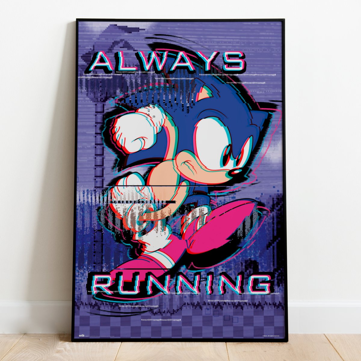 Sonic Plakat Always Running | Supernerds | Norsk Nettbutikk